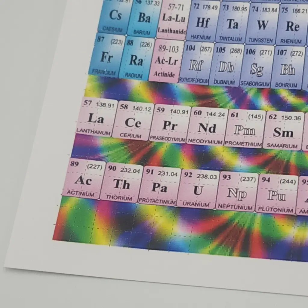 blotterart.io - Periodic Table Blotter Art Print Psychedelic Science
